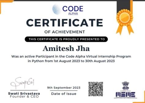 Amitesh Jha On Linkedin Internship Pythoninternship