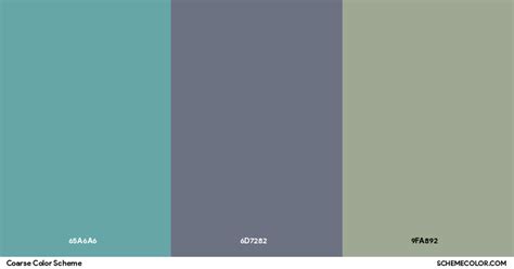 Coarse Color Scheme Palettes