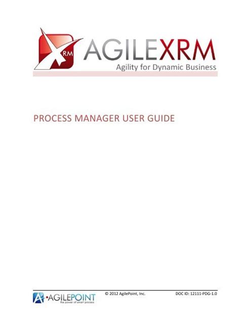 agilexrm process manager user guide agilepoint