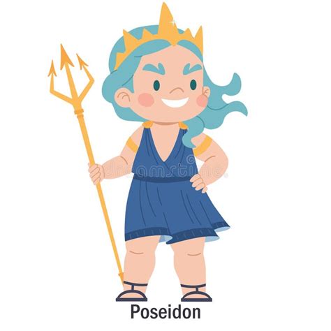 Greek God Poseidon Cartoon