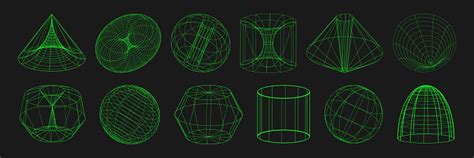 사이버 왜곡 된 모양 복고풍 펑크 디자인 요소 검은색 배경에 와이어프레임 웨이브 기하학 트렌디한 사이키델릭 벡터 요소 0명에 대한 스톡 벡터 아트 및 기타 이미지 Istock