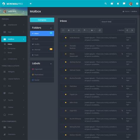 Minimal Pro Dark Dashboard Bootstrap Admin Templates
