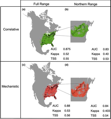 A Comparison Of Spatial Predictions And Model Accuracy For The Two