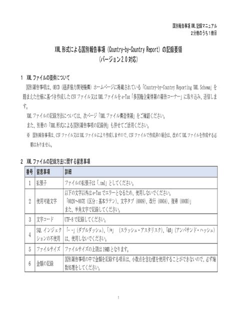 Fillable Online Country By Country Reporting Xml Schema Tax Oecd