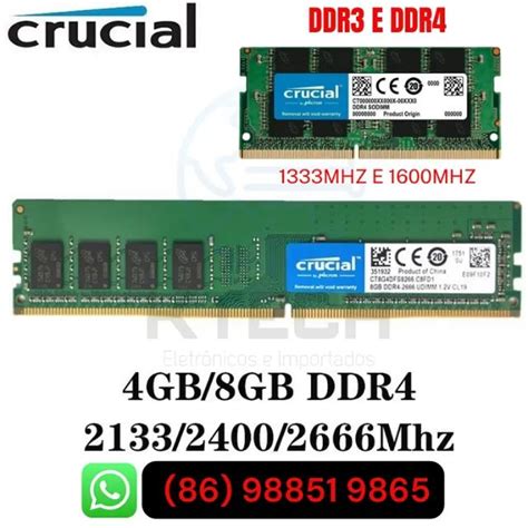 Memoria Ram Ddr3 Ddr3l Ddr4 Pc E Notebook 8gb 4gb 16gb Memória Ram