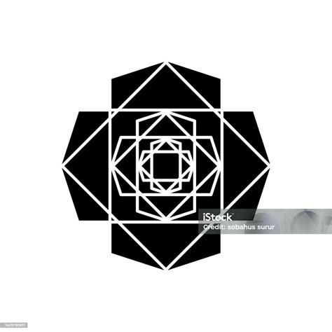 Square Pattern Abstract Geometric Design Elements Glyph Style Design Simple Design Editable向量圖形及