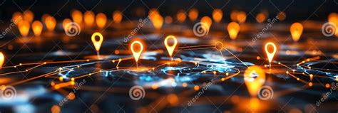 Global Network Connections Network Map Location Connection Data Symbolizing Global Reach Digital