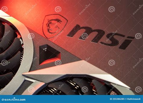 Msi Mech Graphics Video Card In Red Light Close Up Editorial Image Image Of Black