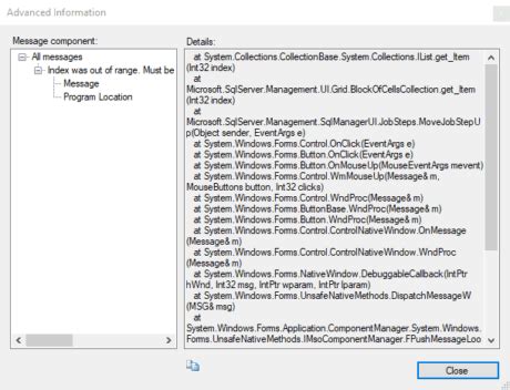 Resolving Index Was Out Of Range In SSMS SQL DBA Blog
