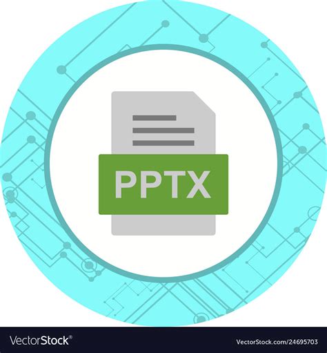 pptx file document icon royalty free vector image