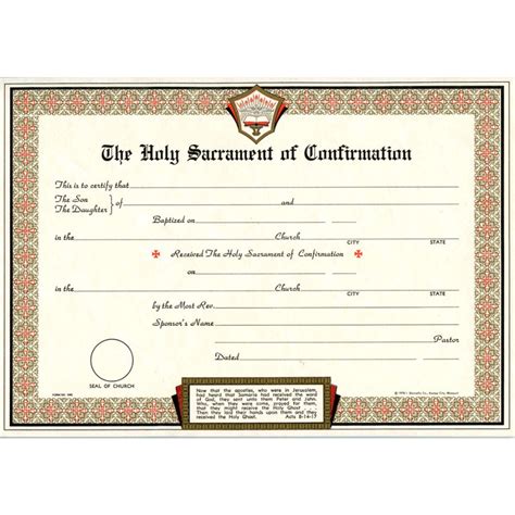 Printable Confirmation Certificate Printable Word Searches