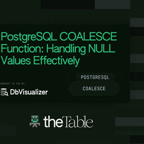 The COALESCE Function Handling Nulls Effectively Datatas