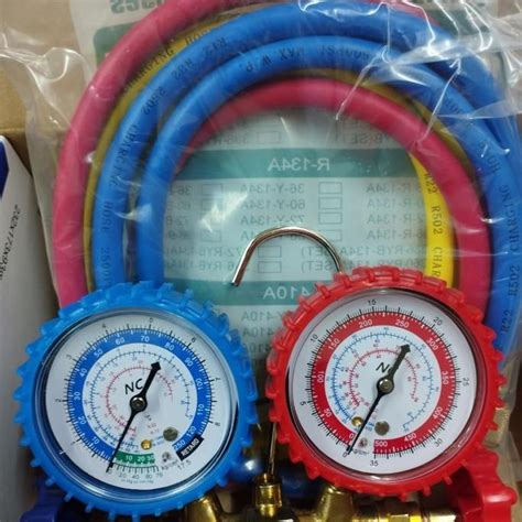 Manifold Set R22 R134a Testing Manifold Set Premium Ac Analyzer Shopee Philippines