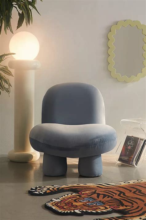 Blue Velvet Bubble Chair Urban Outfitters Uk