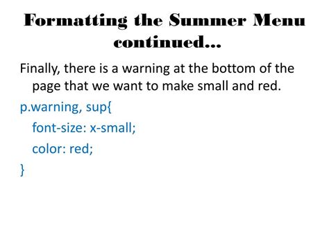 Ppt Formatting Text In Css Powerpoint Presentation Free Download