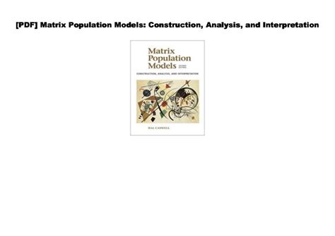 [ pdf~] matrix population models construction analysis and interpr…