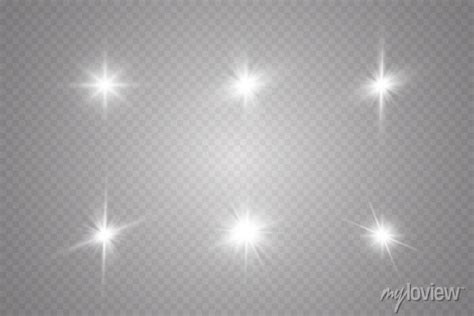 Glow Effect Star On Transparent Background Bright Sun Vector Wall Mural Murals Explosion