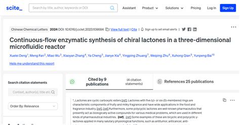 Continuous Flow Enzymatic Synthesis Of Chiral Lactones In A Three Dimensional Microfluidic Reactor