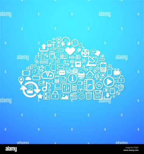 Computer Cloud Icon Stock Photo Alamy