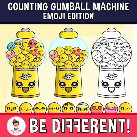Counting Gumball Machine Clipart 0 20 Emoji Edition Gumball Machine
