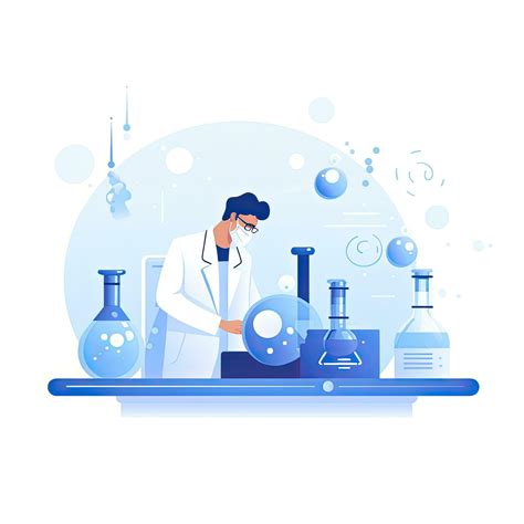 Ai Generated Minimalist Ui Illustration Of A Scientist Conducting An
