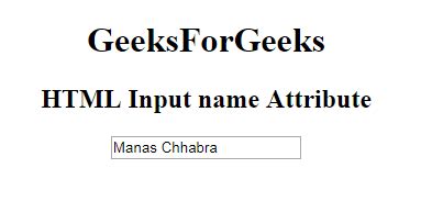 HTML Name Attribute GeeksforGeeks