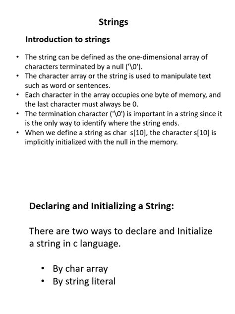Unit 3 Strings Pdf String Computer Science Pointer Computer