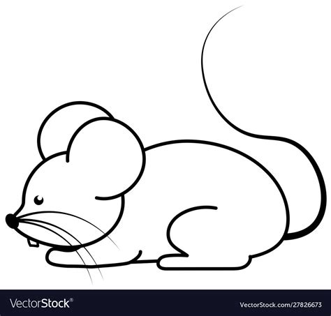 Cartoon Mouse Black And White