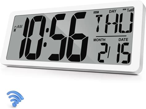 Buy Atomic Clock 15 Digital Wall Clock Battery Operated Atomic Wall Clock Digital Alarm Clock