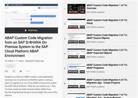 Abap Custom Code Migration Hands On Video Tutori Sap Community