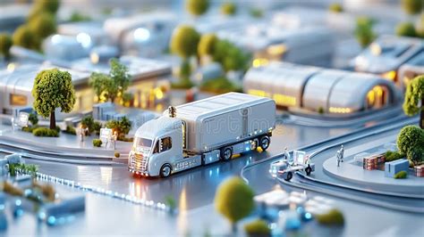 Ai Powered Logistics Center Illustrating Automation In Supply Chain Stock Illustration