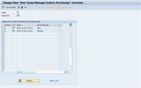OMQQ SAP Tcode Fine Tuned Control Service Entry