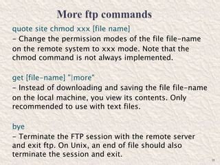 File Transfer Protocol PPTX Computer Networking Computing