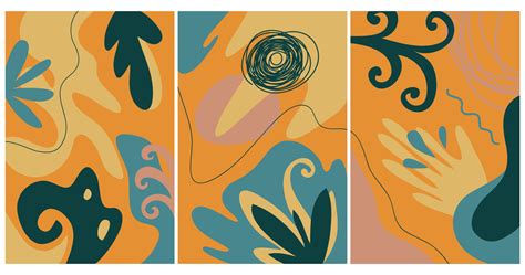 Modern Abstract Cover Set Minimal Cover Design Colorful Geometric Background Vector