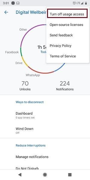 how to disable digital wellbeing in pixel phone