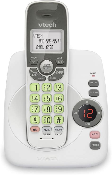 VTech VG DECT Cordless Phone For Home With Answering Machine Blue White Backlit Display