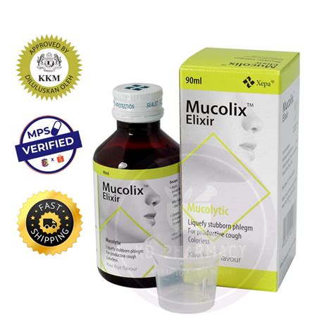 Mucolix Elixir 90ml Cold And Cough Relief Shopee Malaysia