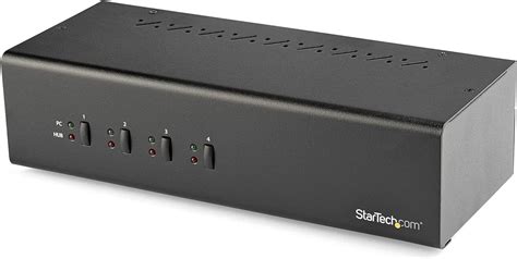 Amazon Com StarTech Com 4 Port Dual Monitor DVI KVM Switch Dual Screen Display Compact USB