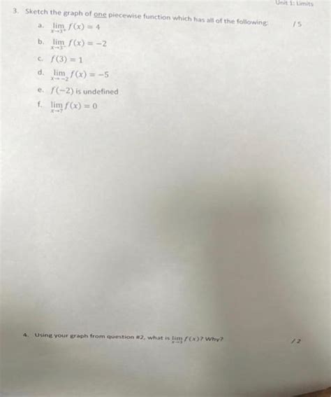 Solved Sketch The Graph Of One Piecewise Function Which Chegg Com
