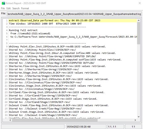 Reviewing The Extract Report