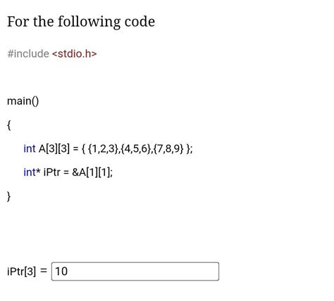 solved for the following code include main { int
