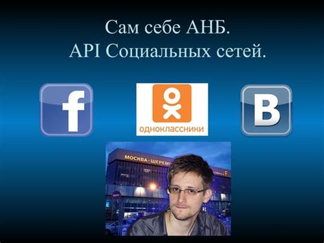 Сам себе АНБ Api социальных сетей Ppt