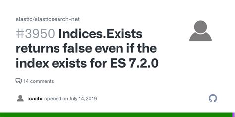Indices Exists Returns False Even If The Index Exists For ES 7 2 0