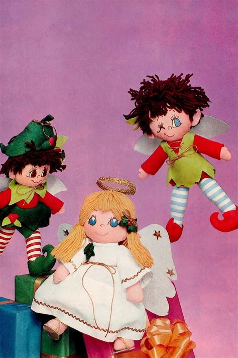 Vintage Christmas Pixie Patterns Pdf Holiday Trio Angel Diy Felt And