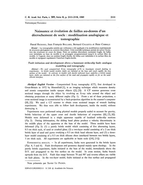 Pdf Fault Initiation And Development Above A Basement Strike Slip Fault Analogue Modelling