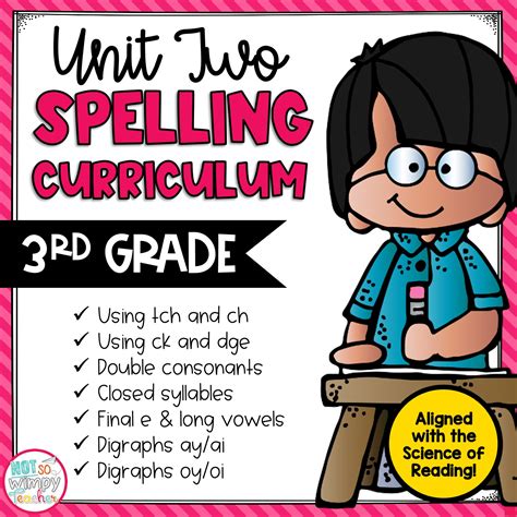 Spelling Curriculum Unit 2 Third Grade Not So Wimpy Teacher