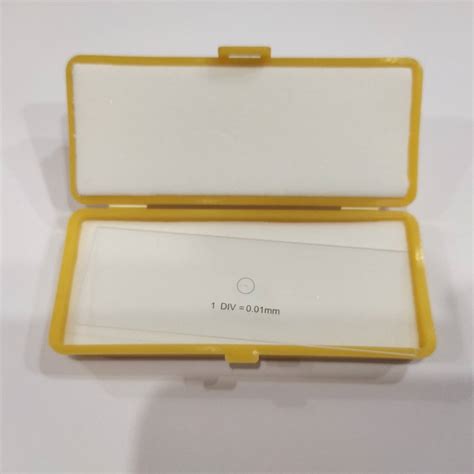เลนส์สำหรับสอบเทียบเครื่องไมโครสครอป ขนาด0 01มิลิเมตร Microscope Calibration Slide Optical