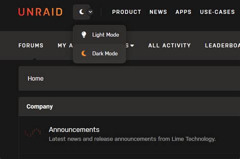 Light Mode Forum Feedback Unraid