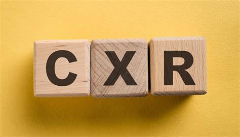 Wooden Cubes With Abbreviation Cxr Yellow Background Chest Xray Medical