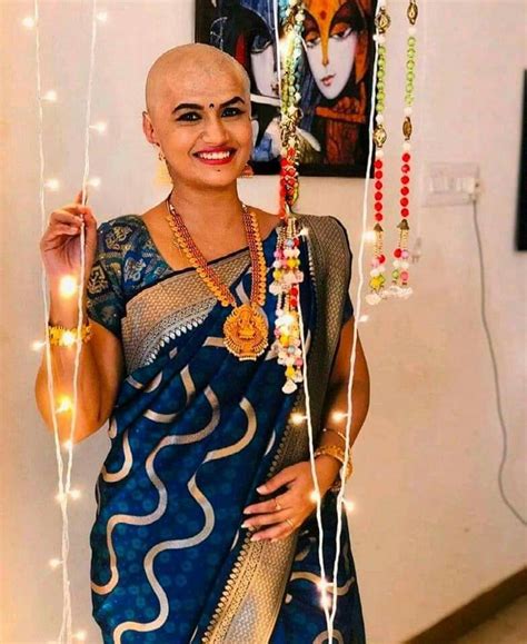 Beautiful Saree Bald Girl Bald Heads Indian Girls Balding Curves